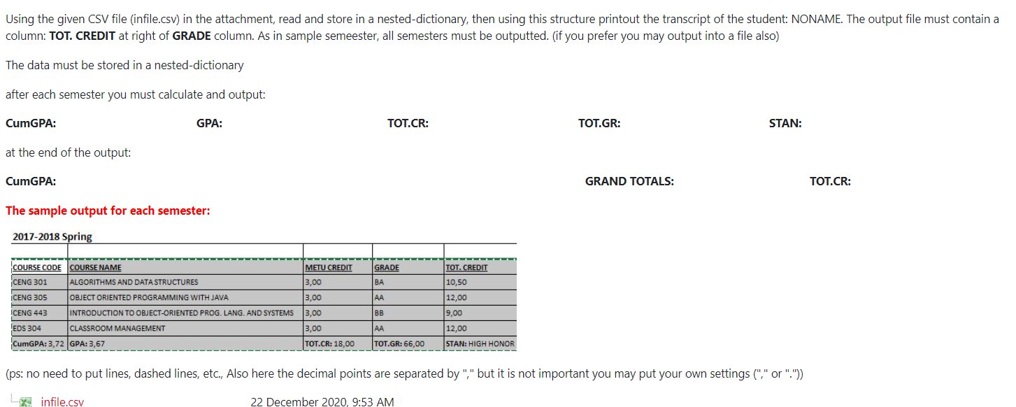 Reading information from a .csv file and storing in a nested dictionary ...