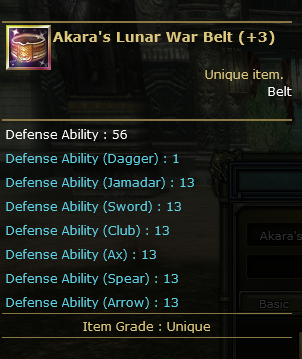 Lunar War Belt Dengesizliği