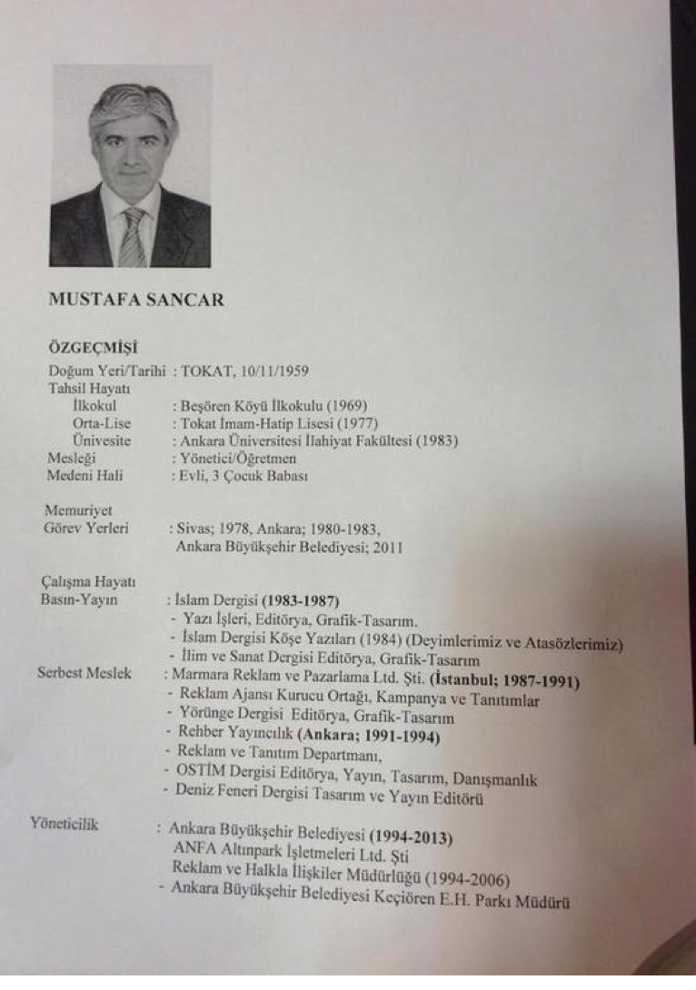 Tübitak Başkan Yrd. CV'si : r/Turkey