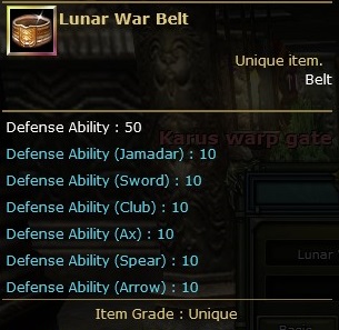 Lunar War Belt Dengesizliği