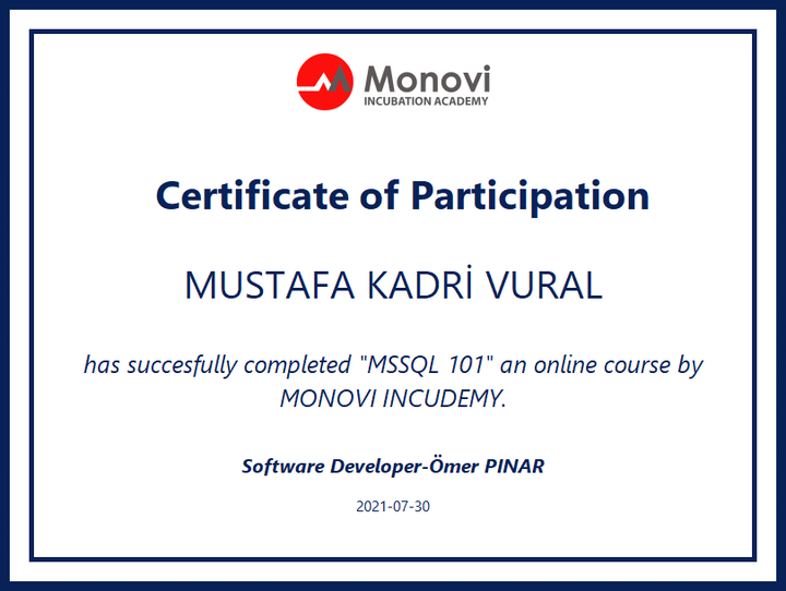 Mustafa Kadri Vural - Monovi Information Technology A.S. | LinkedIn